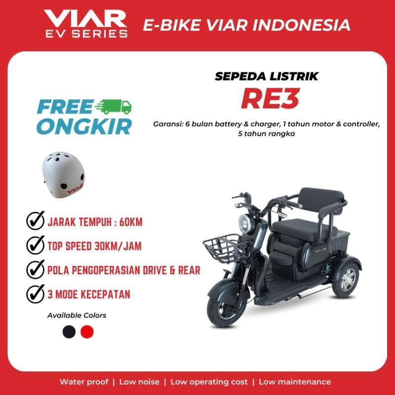 Promo Sepeda Listrik Viar Re3 - Original - Garansi Resmi - Hitam Diskon ...