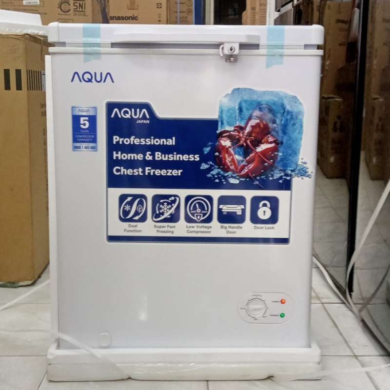 Jual CHEST FREEZER AQUA AQF-100(W)105 LITER GARANSI RESMI di Seller ...