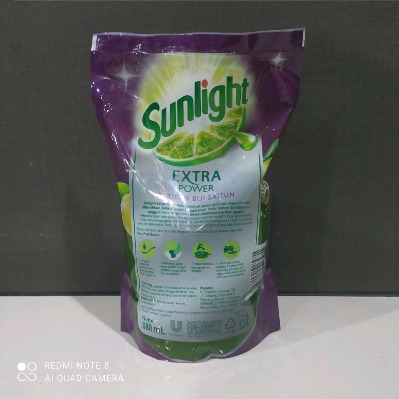 Jual Sunlight Extra Power Butiran Biji Zaitun Cairan Pencuci Piring ...