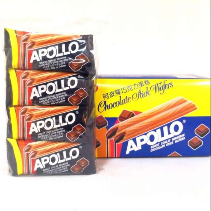 Jual APOLLO WAFER STICK 24*11gr / APOLLO WAFER STICK CHOCOLATE / WAFER ...
