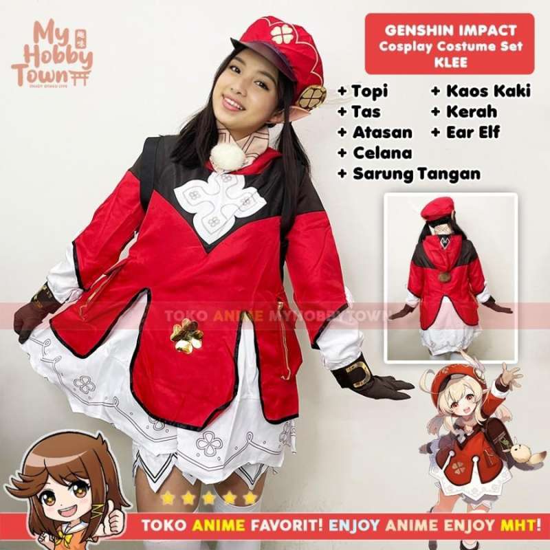 Jual Kostum Cosplay Anime Game Genshin Impact Klee - L Di Seller ...