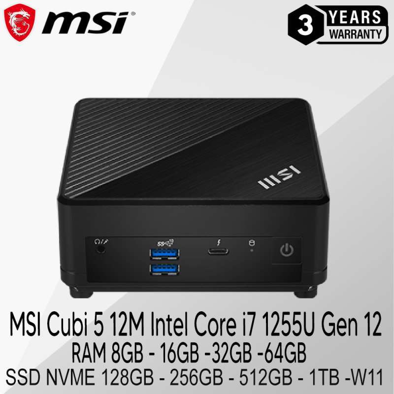 Jual MINI PC MSI Cubi 5 12M Intel Core i7 1255U Gen 12 + RAM+SSD NVME ...