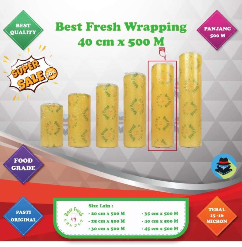 Jual Plastik Wrapping Best Fresh Murah 40 Cm * 500 M Foodgrade Di ...