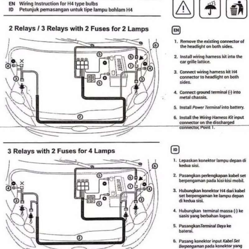 Promo New Kabel Relay Set Lampu Mobil H4 Mx Sp31 3 Relay Diskon 5% Di ...