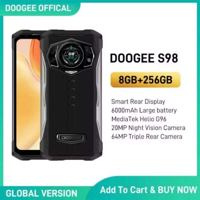 Promo DOOGEE S98 NFC 8GB/256GB HP Outdoor Helio G96 Android 12 Original ...