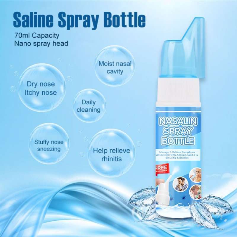 Jual Botol Nasal Spray Semprot Bersih Cuci Hidung Sinusitis Rhinitis 70 ...