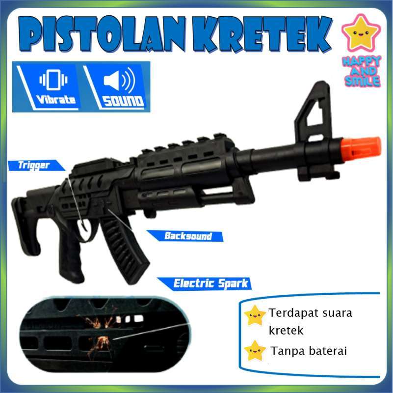 Promo MAINAN Pistol Kretek AK47 Krotok Suara Bunyi Pistolan Tembak ...