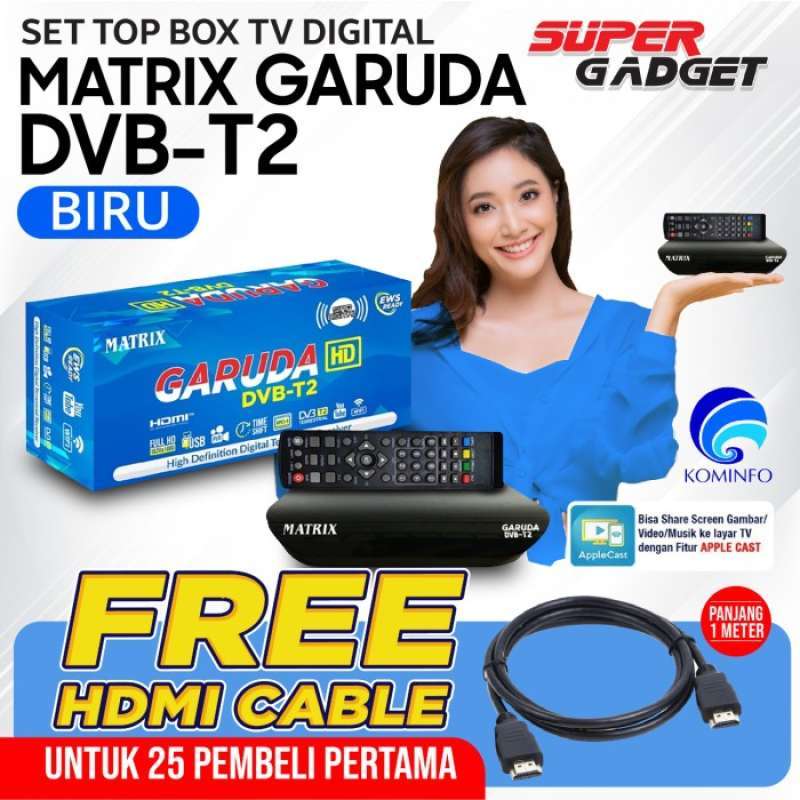 Promo Set Top Box Matrix Garuda Biru STB Antena TV Digital Wifi - STB ...