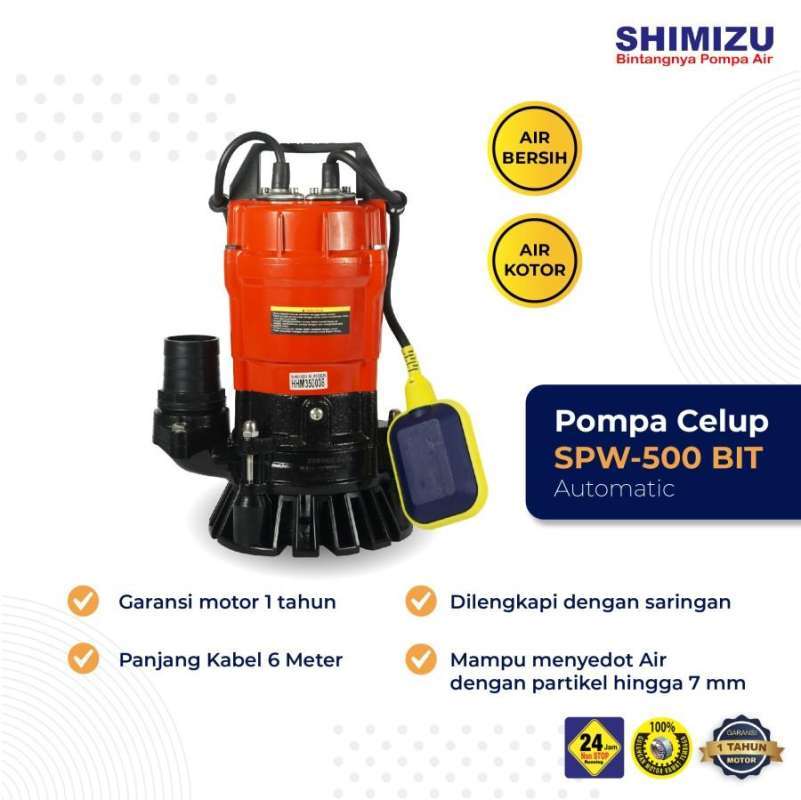 Jual POMPA CELUP OTOMATIS SHIMIZU SPW 500 BIT / SPW-500 BIT / SPW500BIT di Seller iSquare ...