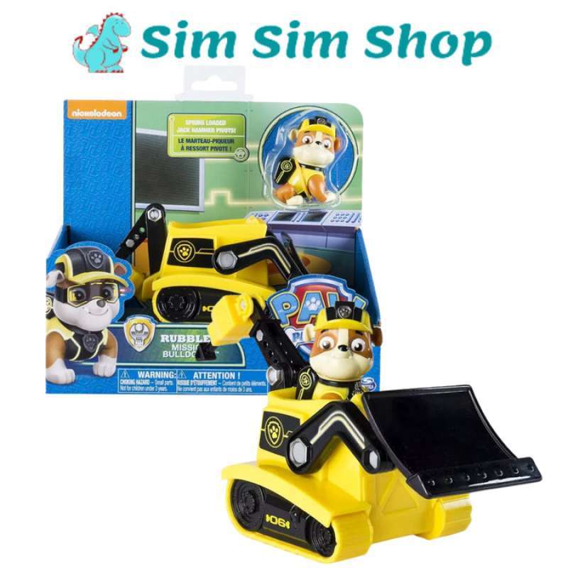 Promo Paw Patrol Rubble's Rubble Mission Bulldozer Figure Set Original ...