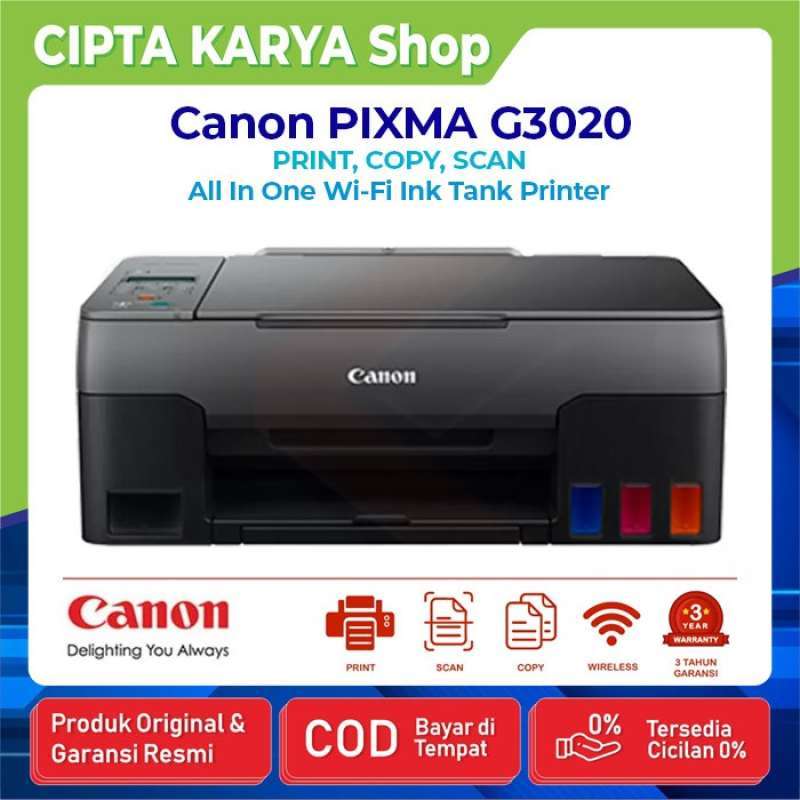 Jual Canon Pixma G3020 All In One Wi-Fi Ink Tank Printer (Print, Scan ...