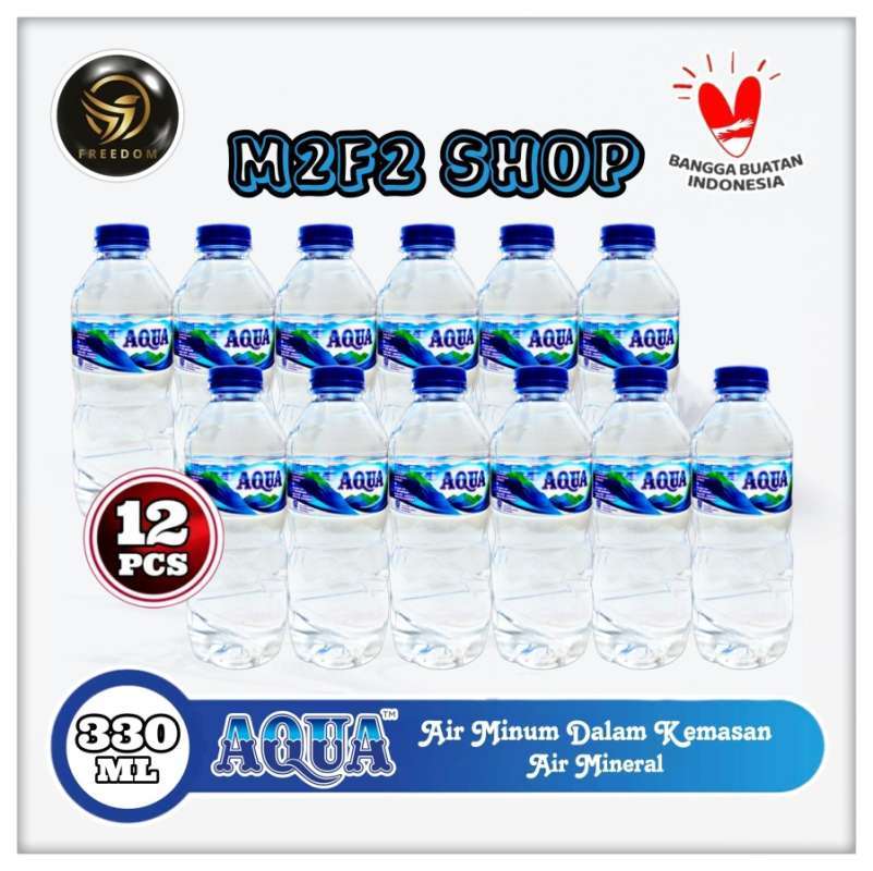 Promo Air Mineral Aqua Botol Mini Pet - 330 ml (Kemasan 12 Pcs) Diskon 16% di Seller M2F2 Shop ...