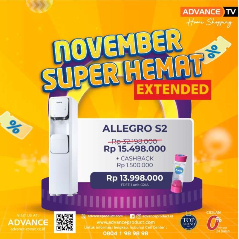 Promo Dispenser Tanpa Galon Advance Allegro S2 Water Purifier Diskon 17 ...