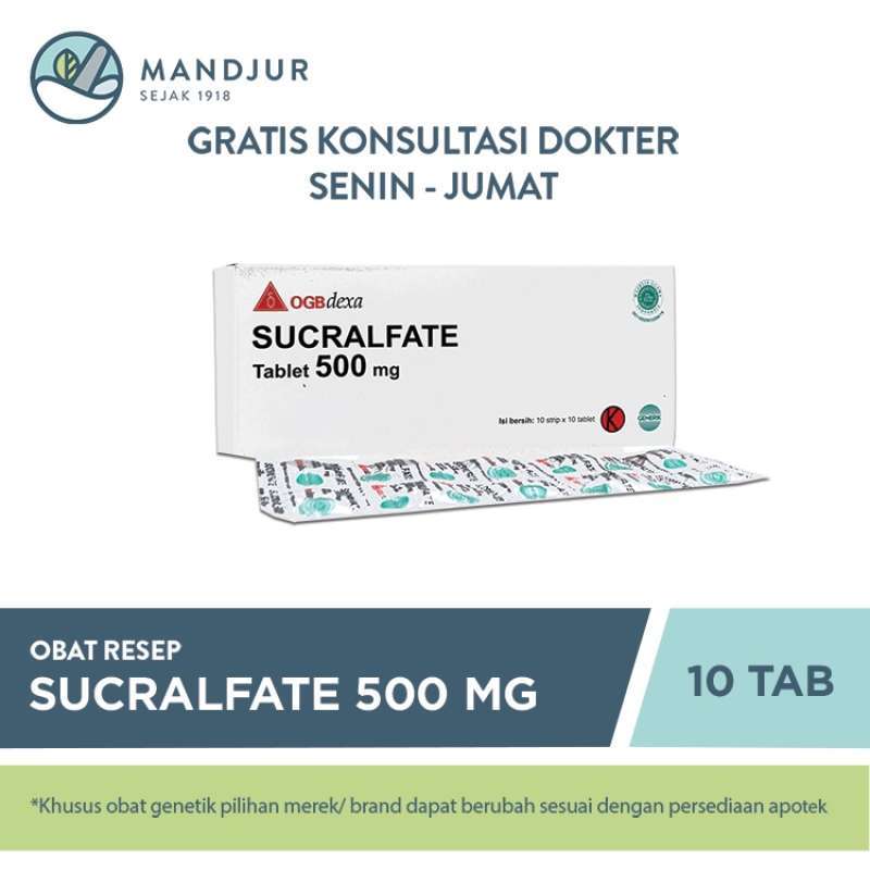 Jual Sucralfate 500 Mg Strip 10 Tablet Di Seller Apotek Mandjur ...