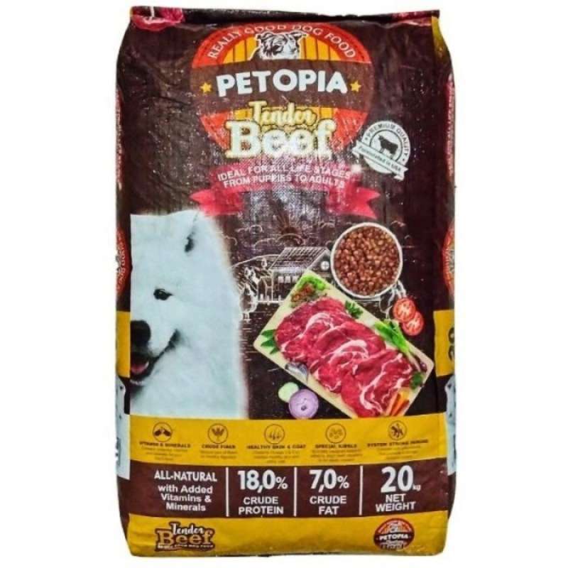 Jual Petopia Dog Food 20kg - Tender Beef - Makanan Anjing Di Seller ...