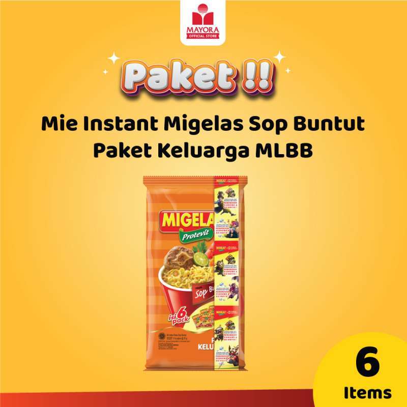 Jual Mie Instant Migelas Sop Buntut Paket Keluarga Mlbb Di Seller ...