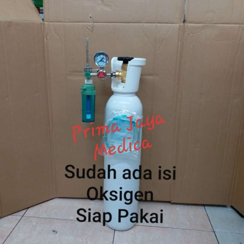 Promo Tabung Oksigen 1 M3 + Regulator 2 In 1,Ada Isi Oksigen Siap Pakai Diskon 17% di Seller ...