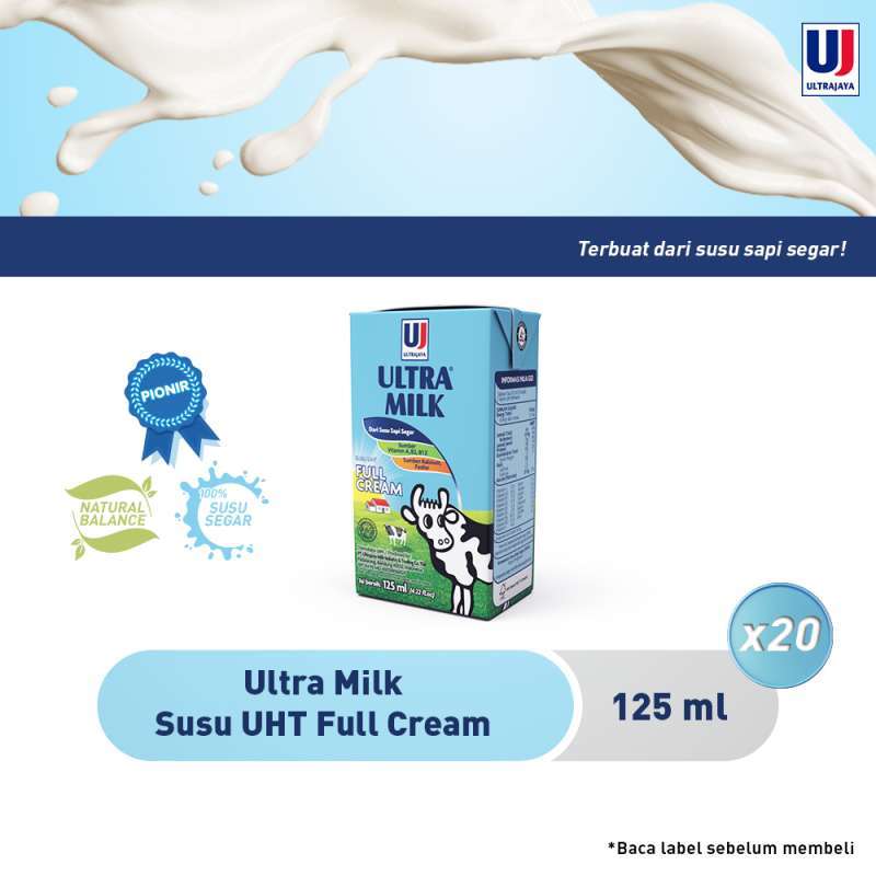 Jual Susu Ultra Milk Full Cream 125 Ml Termurah - Harga Grosir ...
