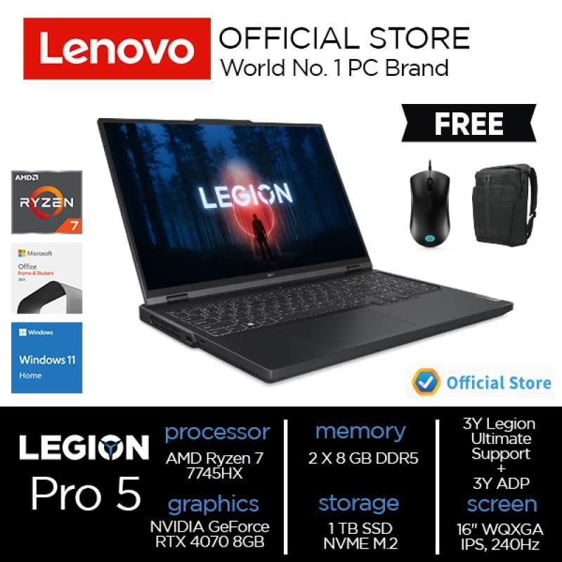 Jual Lenovo Legion Pro 5 16arx8 Ryzen 7 7745hx 16gb 1tb Rtx4070 8gb Di ...