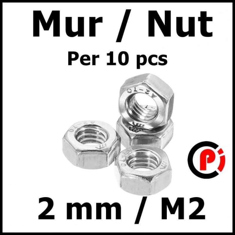 Jual Mur untuk baut ukuran 2mm 2 mm M2 harga per 10pcs di Seller ...