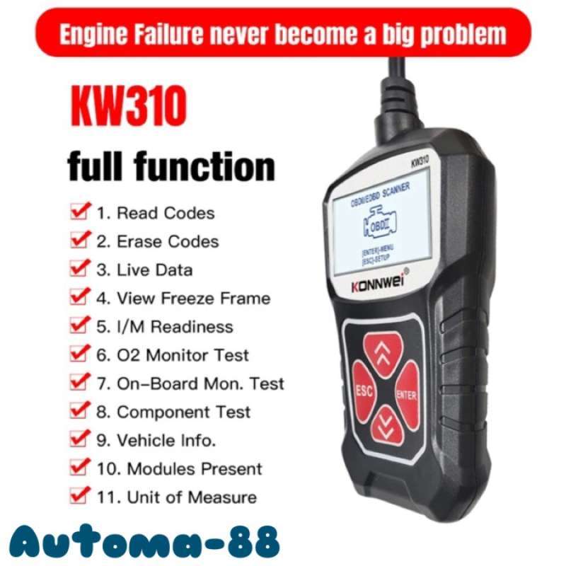 Jual Obd Ii 2 Scanner Ecu Car Diagnostic Tool Can Bus Engine Reader ...