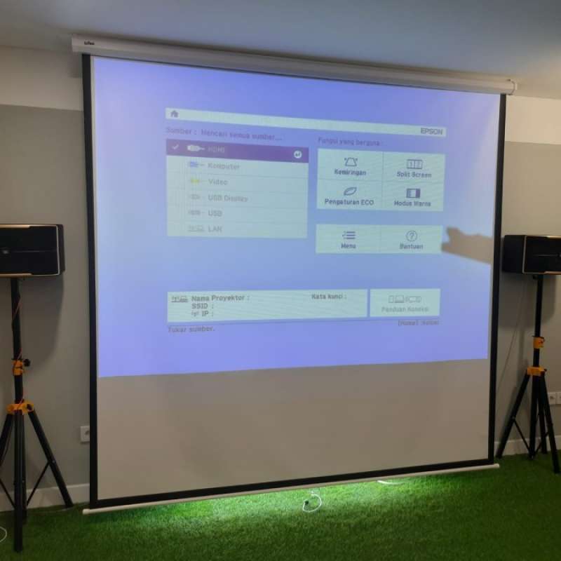 Jual Screen Projector Wall Mount 96'-Layar Proyektor Manual 96 ) di ...