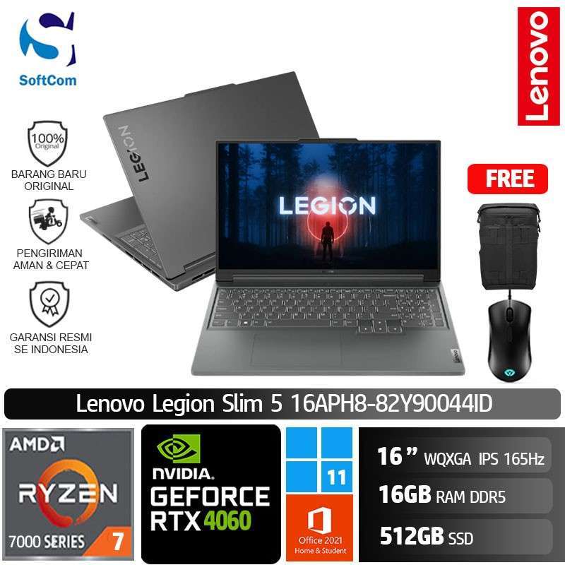 Promo Lenovo Legion Slim 5 44id Laptop Gaming [ryzen 7-7840hs/16gb ...