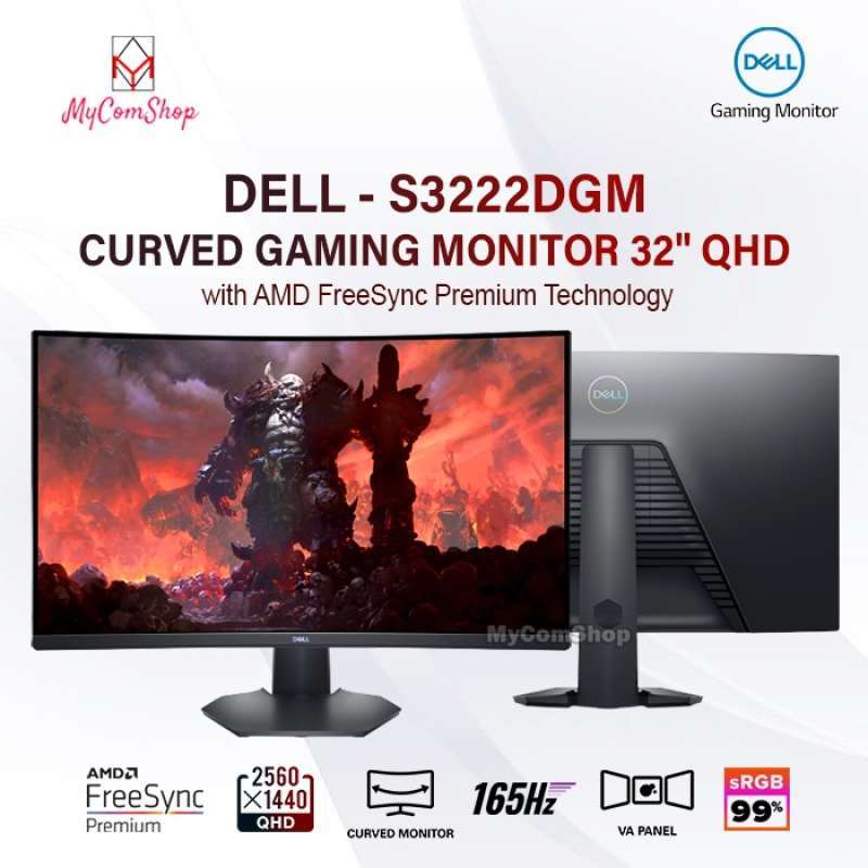 Jual Dell Curved Gaming Monitor 32 Qhd 165hz Amd Freesync Va - S3222dgm ...