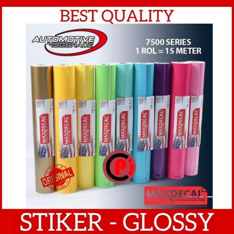 Jual MAXDECAL 7500 Glossy Series Stiker Sticker Wrap Vinyl Motor Mobil ...