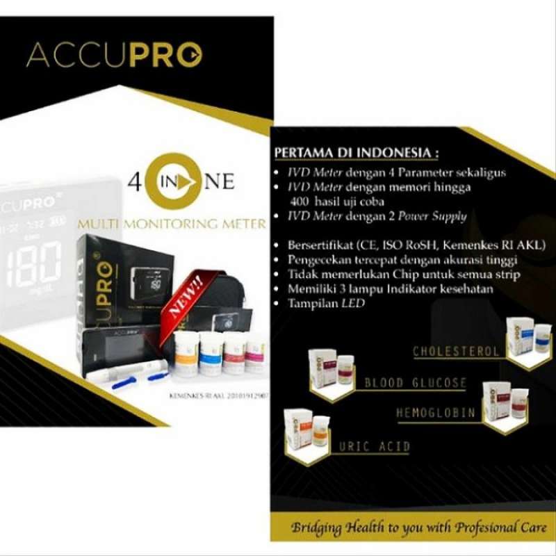 Promo ALAT ACCU PRO 4 IN 1/ ACCU PRO 4 FUNGSI/ ALAT CEK DARAH ACCU PRO ...
