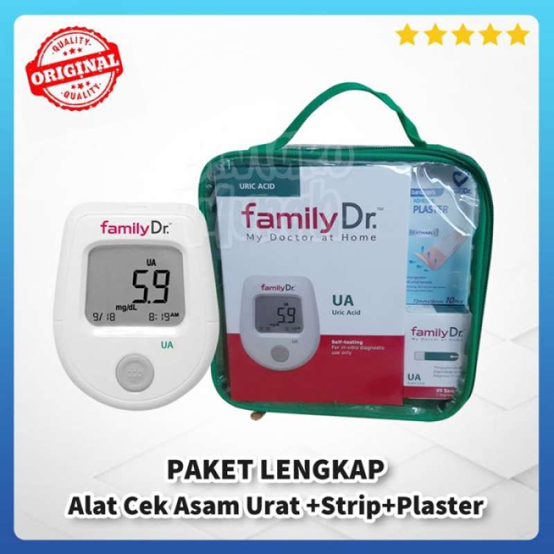 Promo Paket Lengkap Alat Cek Asam Urat + Strip + Plaster - Family Dr ...
