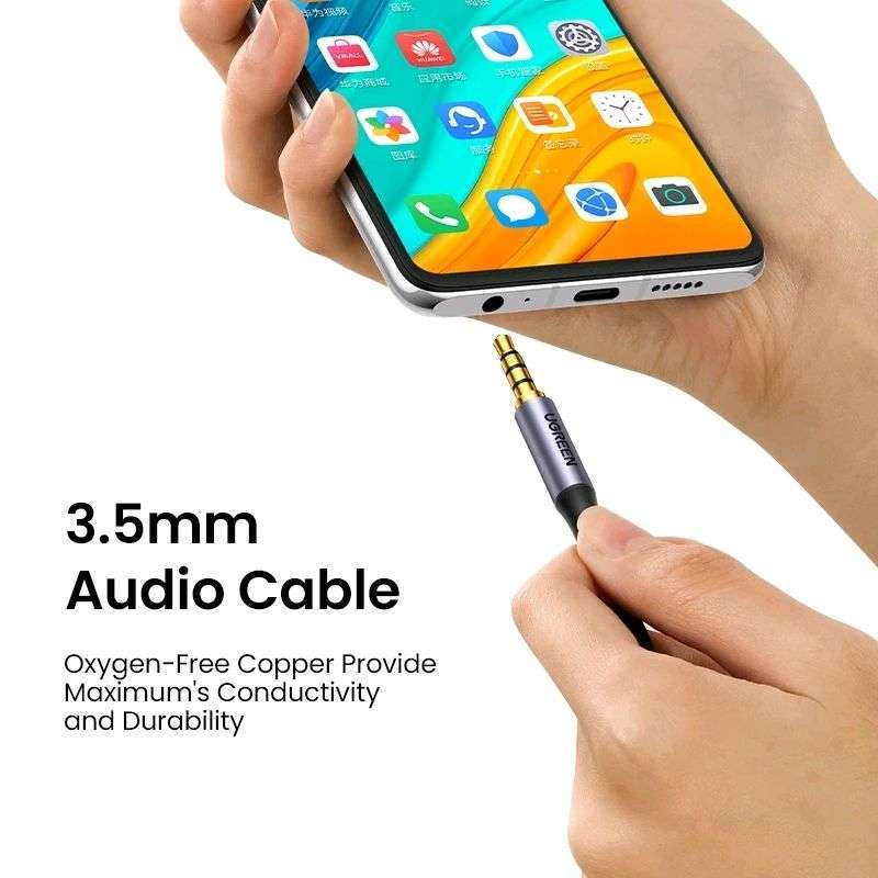 Jual Ugreen Kabel Aux Audio Jack 3.5mm Hifi Trrs 4 Pole Support Mic ...