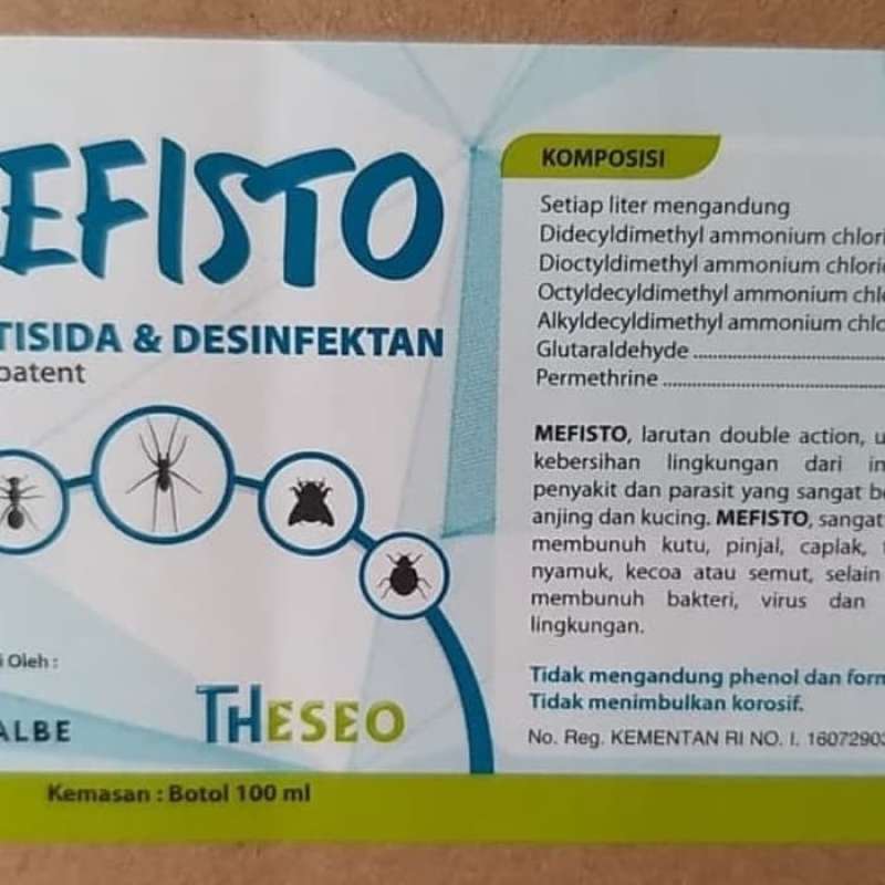 Jual Desinfektan & Insektisida Anti Virus,bakteri,jamur, Kutu Mefisto ...