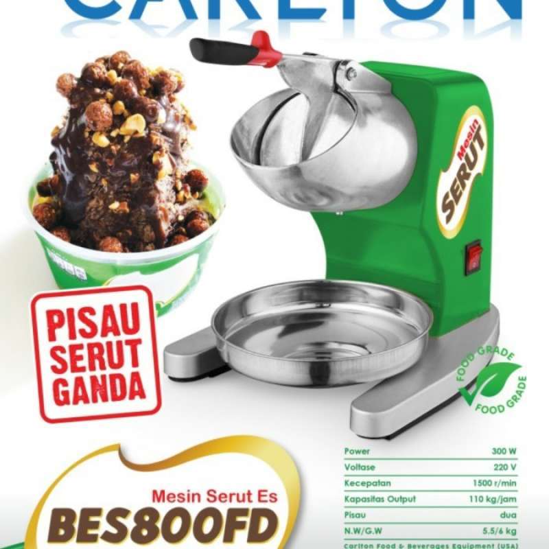 Jual Mesin Serut Es Kepal Milo/ Es Campur Dll Merk Carlton (2 Mata ...
