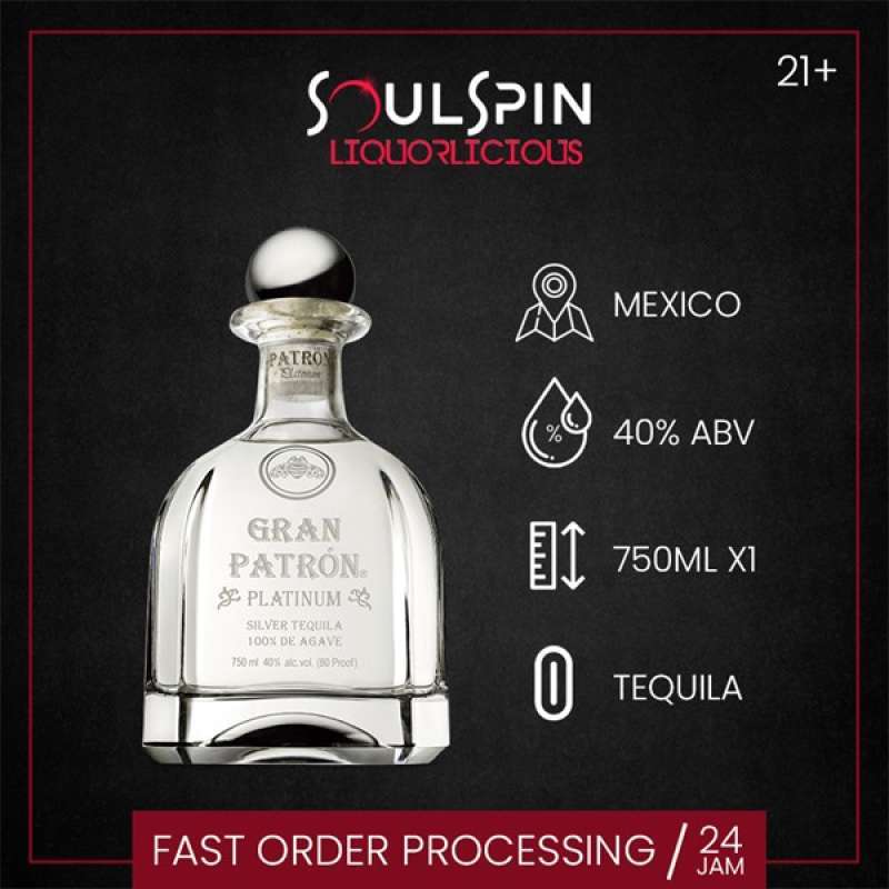 Jual Gran Patron Tequila Platinum 750ml di Seller SOULSPIN ...
