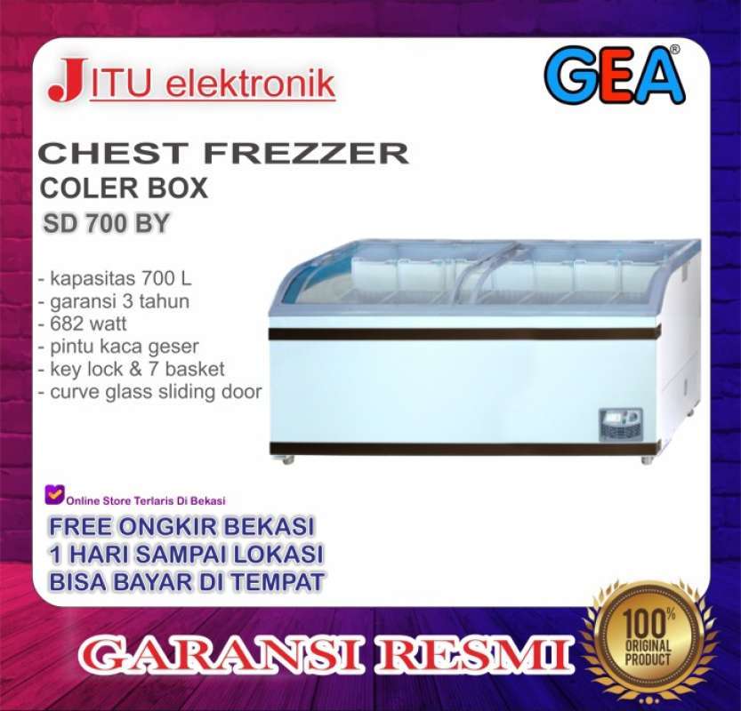 Promo Gea Sd 700 By Chest Freezer Box Sd700By 700 L Lemari Pembeku ...