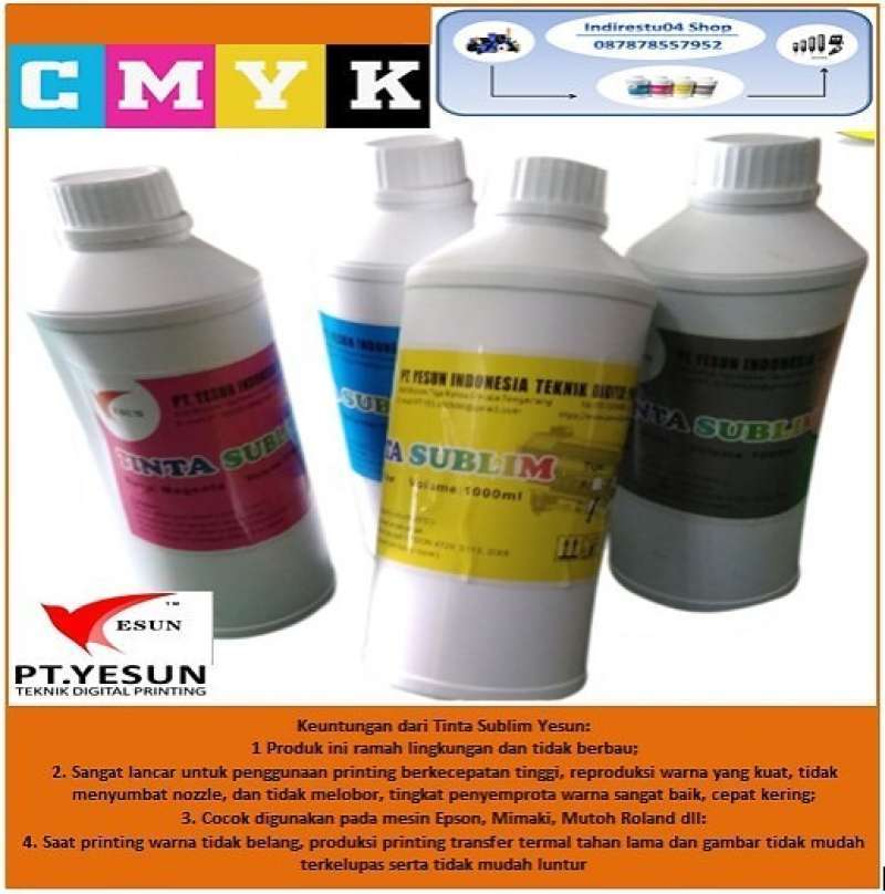 Promo Tinta Sublim / Tinta Sublimasi / Tinta Textile Yesun Type D - 1 ...