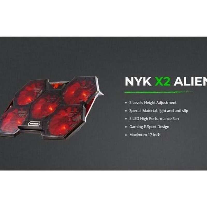 Jual Nyk Nemesis Cooling Pad Alien X-2 Coolingpad Nyk 5 Fan Led ...