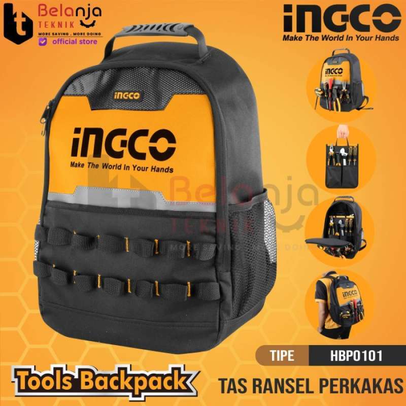 Promo Ingco Tools Backpack 20 Kg Tas Ransel Toolkit Tempat Perkakas ...