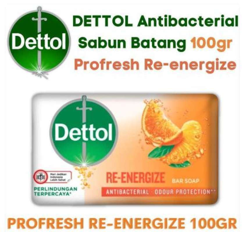 Promo Dettol Re-energize Anti Bakteri Sabun Batang 100g Diskon 17% di ...