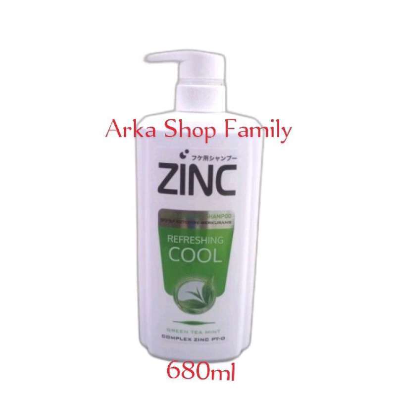 Jual Zinc Shampoo Anti Dandruff Ketombe Refreshing Cool Green Tea Mint 680ml Di Seller Arka Shop ...