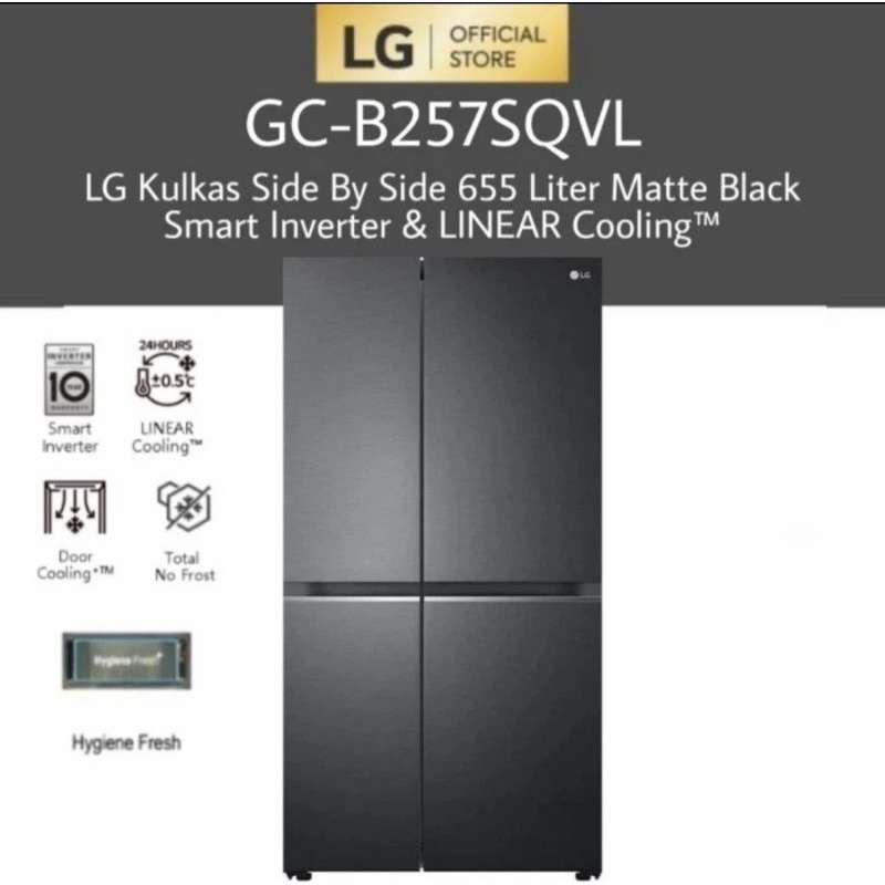 Jual LG GCB257SQVL Kulkas Side By Side 655L Matte Black Smart Inverter di Seller Maras - Alang ...