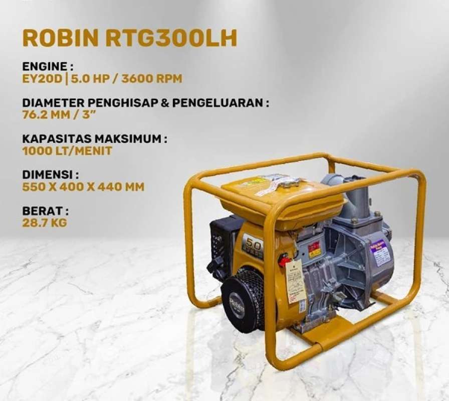 Jual Robin Water Pump Pompa Air Irigasi Set Rtg300lh 3 Di Seller ...