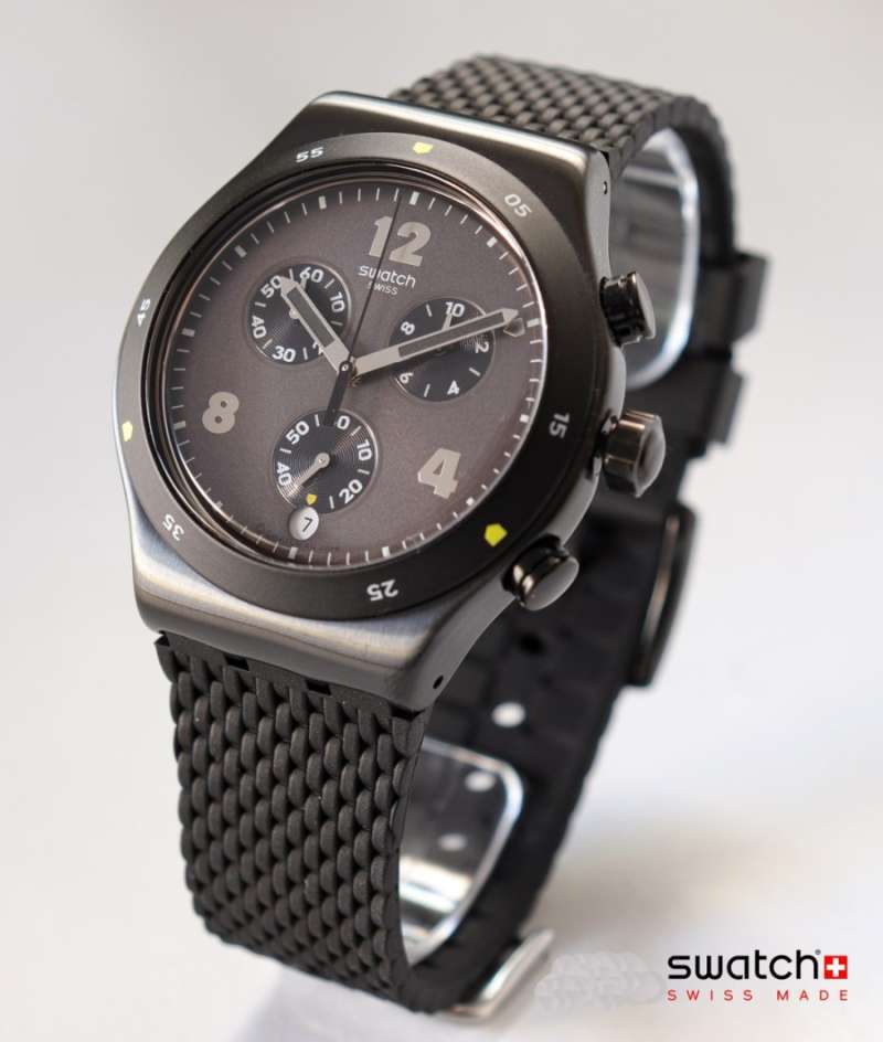 Jual Swatch Yvb406 Original Swatch Darkbark Jam Tangan Pria Chronograph ...