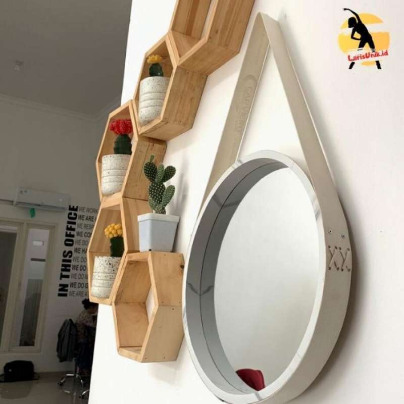 Jual Ready Cermin Aesthetic Estetik Kaca Bulat Bulet Bundar Gantung ...