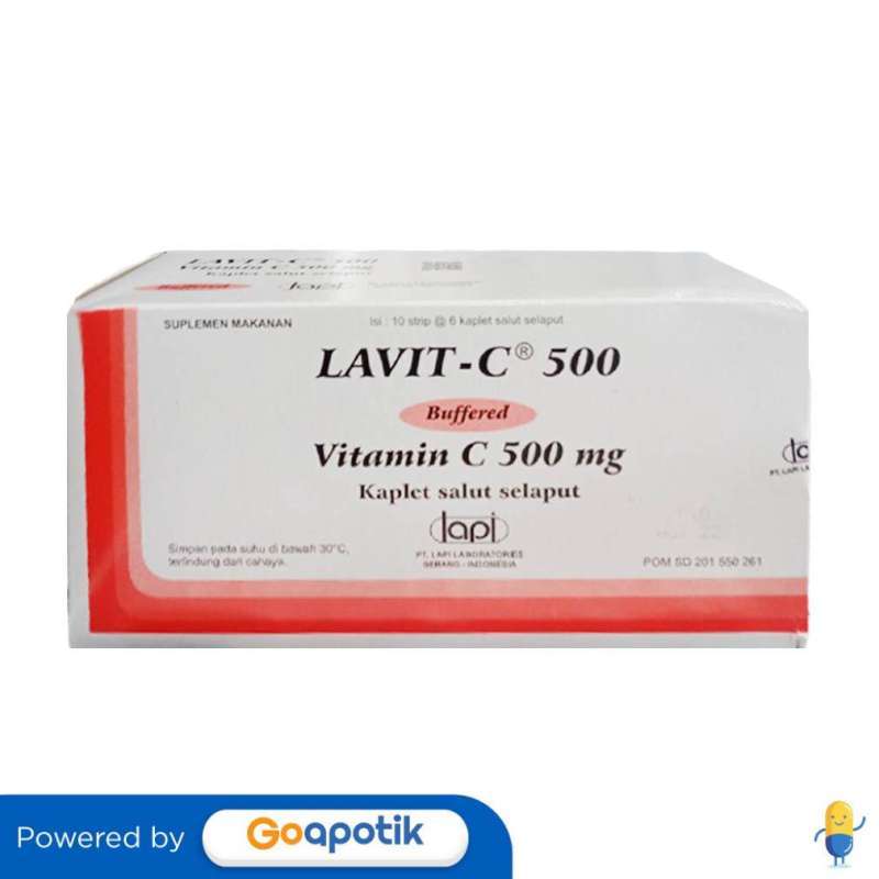 Jual Lavit-c 500 Mg Box 60 Kaplet Di Seller Apotek Lili - 7 Ulu, Kota ...