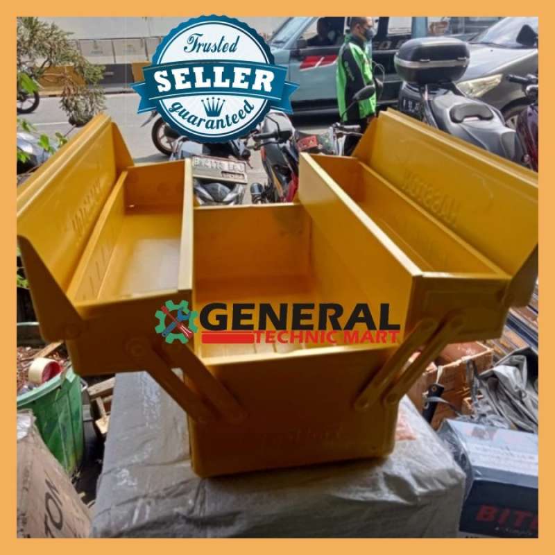 Promo HASSTON TOOLBOX 2 susun kuning besi 34x16x16cm tool box metal ...