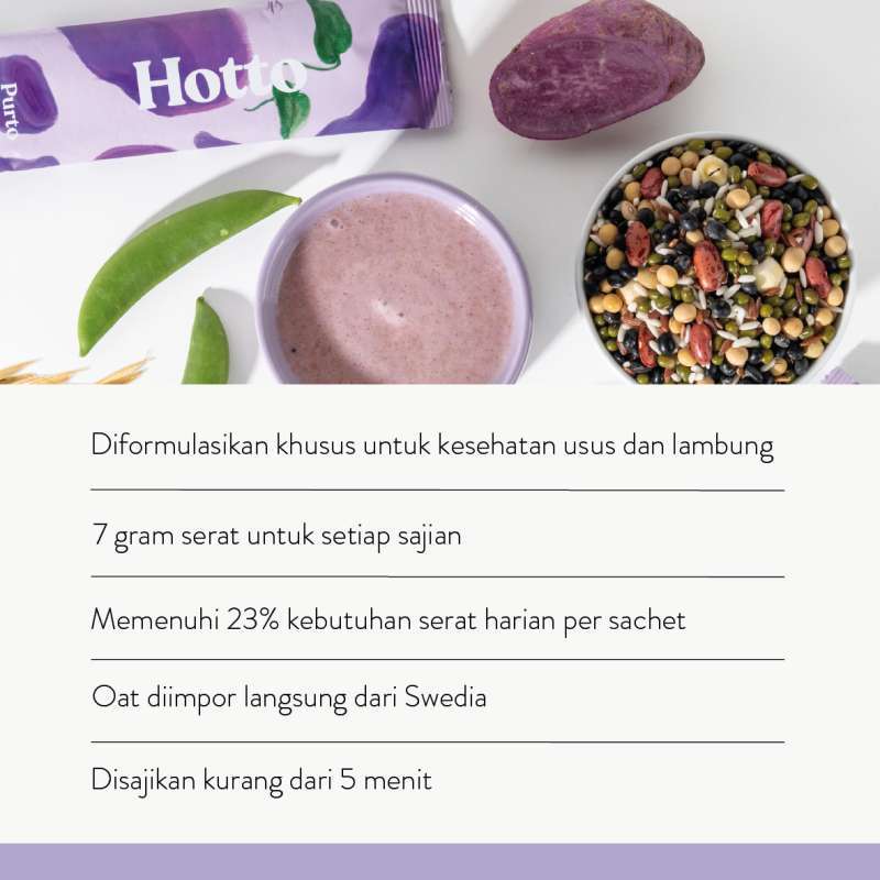Jual Hotto Purto Multigrain With Purple Potato 1 Pouch Isi 16 Sachet Di ...
