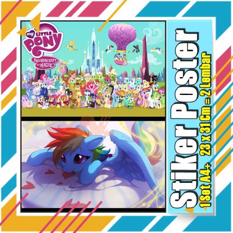 Jual Poster Stiker My Little Pony A4 + Animasi Kartun Acara Tv Kertas ...