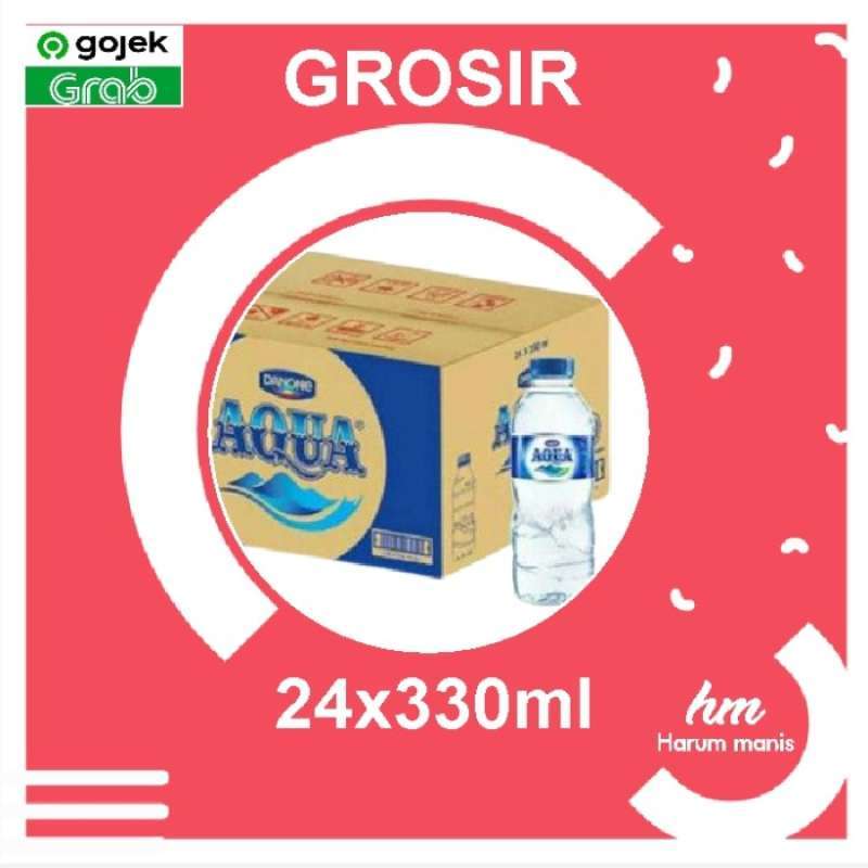 Promo Aqua Air Mineral Botol kecil 330ml isi 24 Diskon 6% di Seller ...